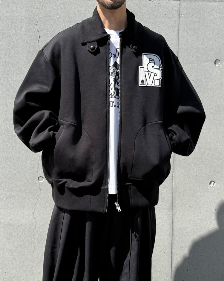 DSM kei ninomiya / Varsity Jacket Cotton Polyester Double Knit / Black